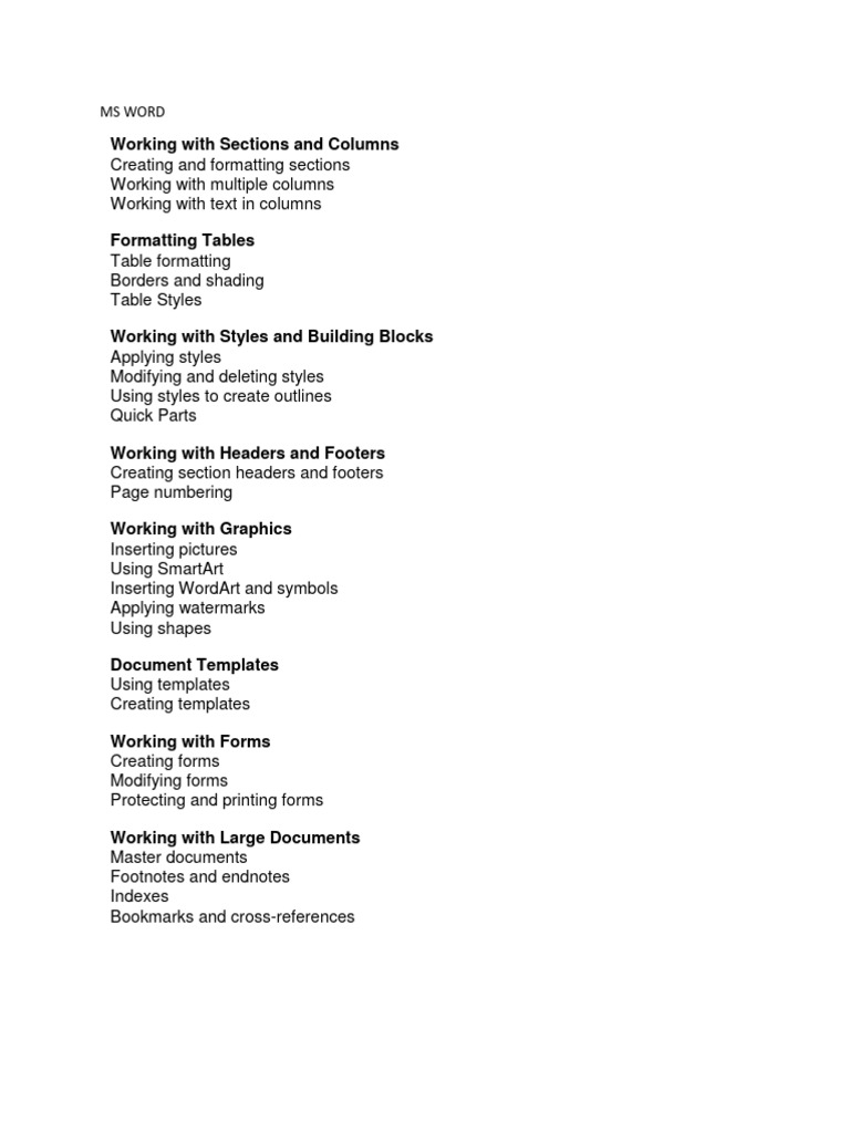 Ais160 MS Office Lesson Plan | PDF | Microsoft Excel | Software Engineering