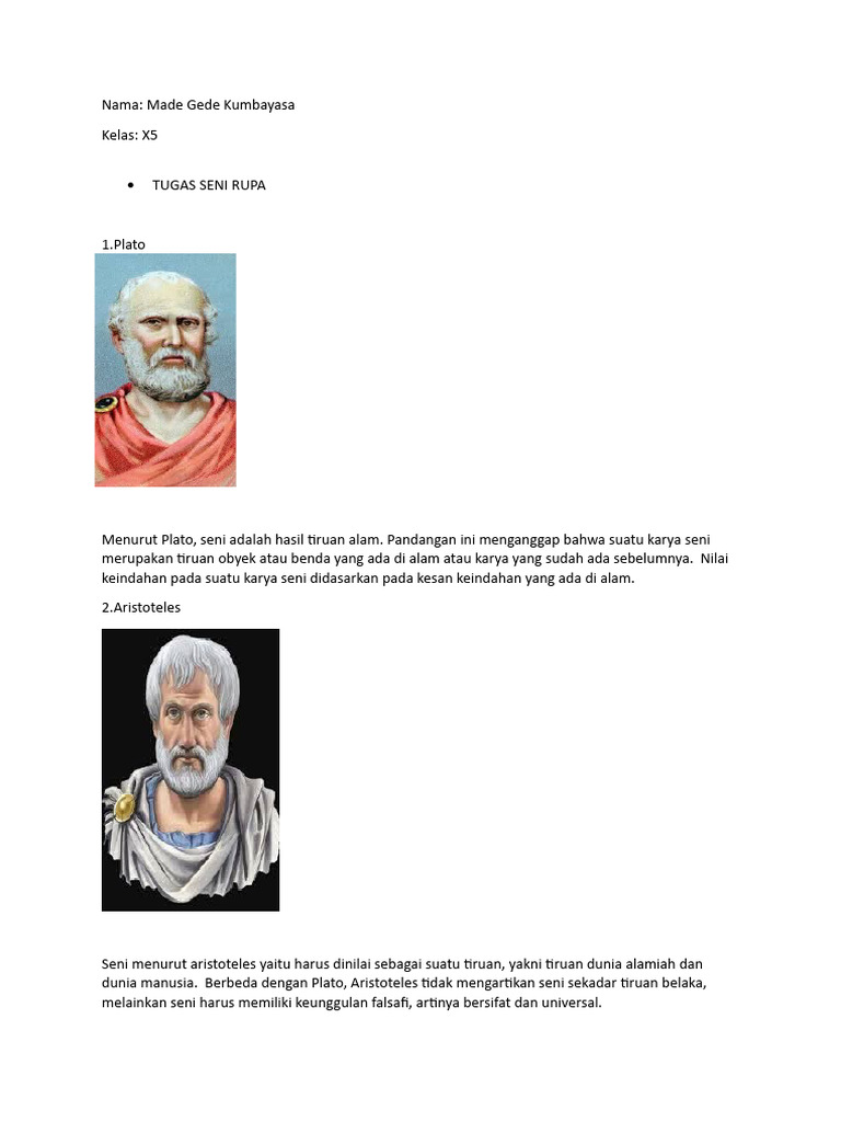 Tugas Seni Rupa | PDF | Filsafat