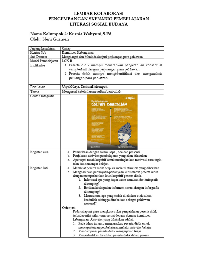 Tugas Design Pembelajaran. Literasi Sosial Budaya | PDF | Karier ...
