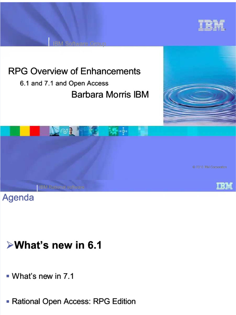 PDF RPG Overview of Enhancements Barbara Morris Ibm Compress | PDF