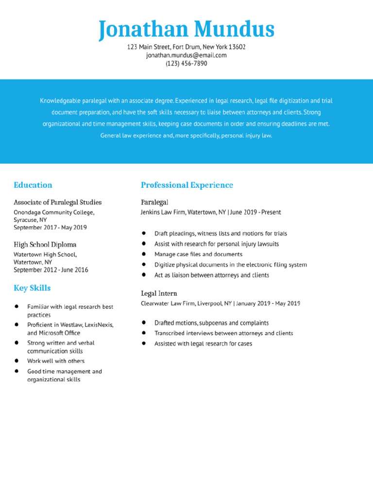 Paralegal Entry-Level | PDF