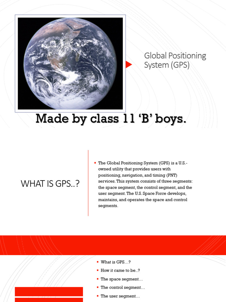Presentation Gps Pdf Global Positioning System Satellite