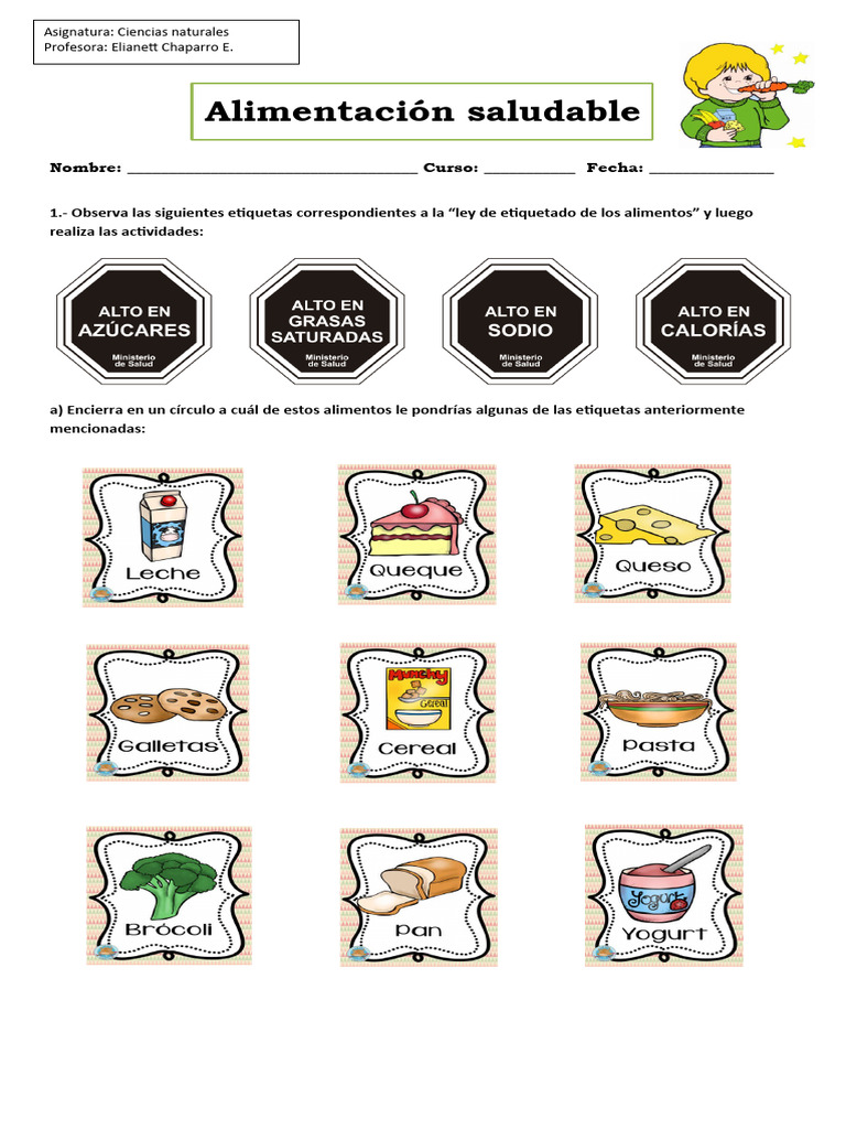 Gu A 2 Alimentaci N Saludable 3 Basico | PDF | Alimentos | Nutrición