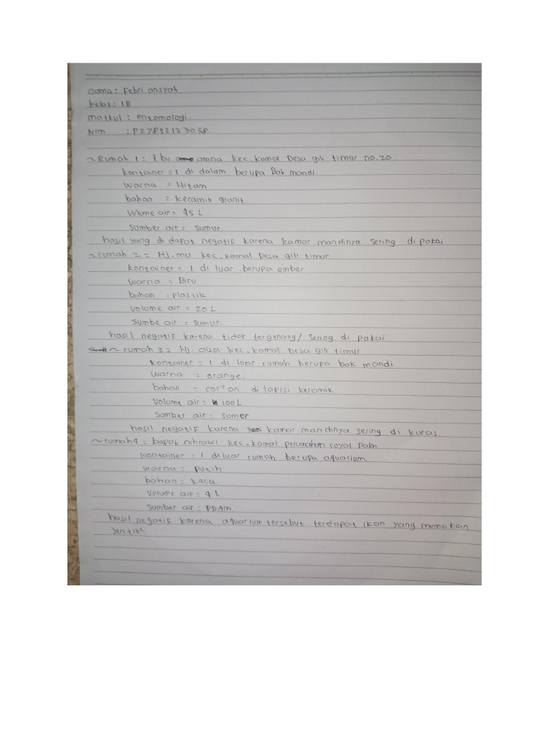 Survei Entomologi Febri Ansyah | PDF