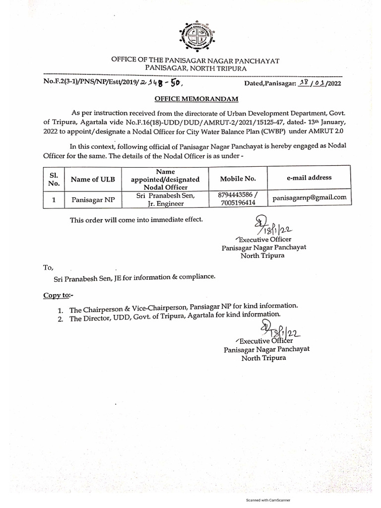 Nodal Officer CWBP | PDF