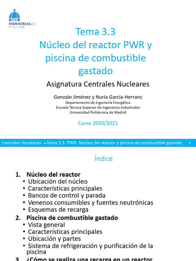 Tema 3 3 Nucleo Del Reactor Print | PDF | Combustible nuclear | Reactor ...