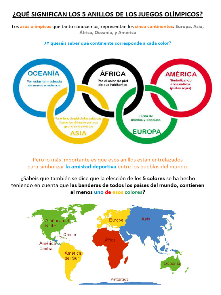 Significa Do Color A Ros Olimpico S | PDF | Deportes y actividades al ...
