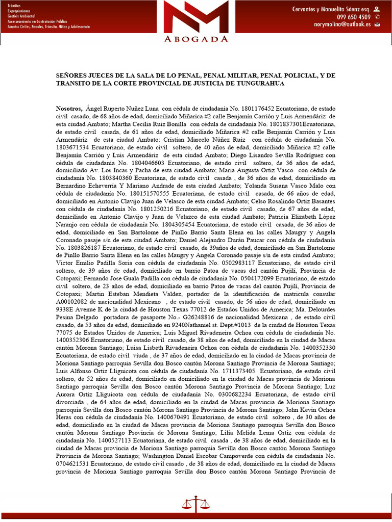 Escrito Sala de Lo Penal KRC 9-10-23 | PDF | Sentencia (ley) | Juez