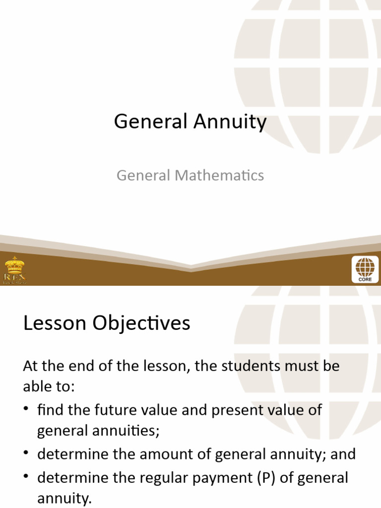 10 General Annuity | PDF | Present Value | Mathematical Finance