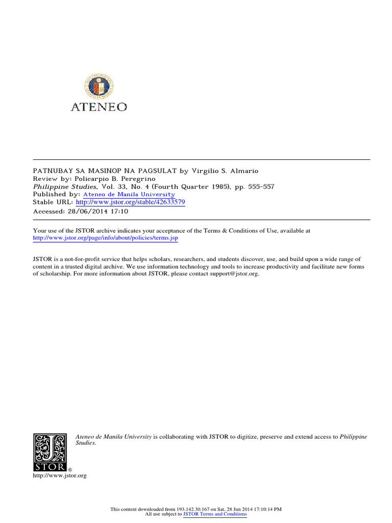 Ateneo de Manila University | PDF | Human Communication | Information Science