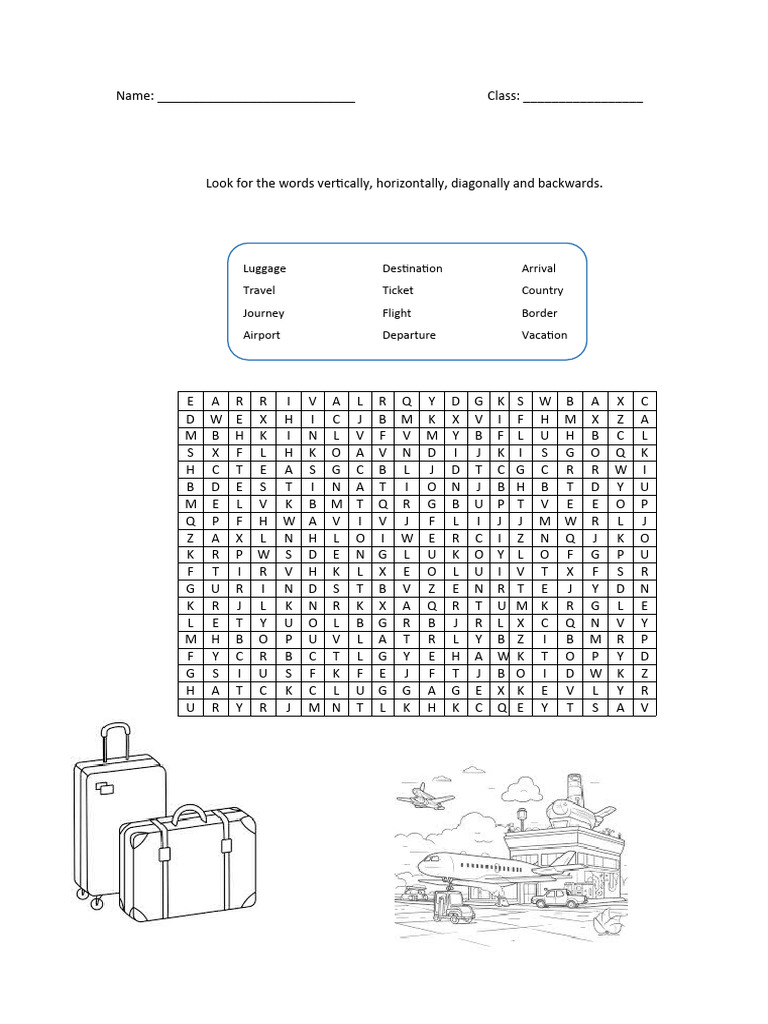 Word Search - Travel | PDF