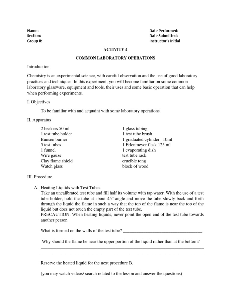 Common Laboratory Operations | PDF | Density | Filtration