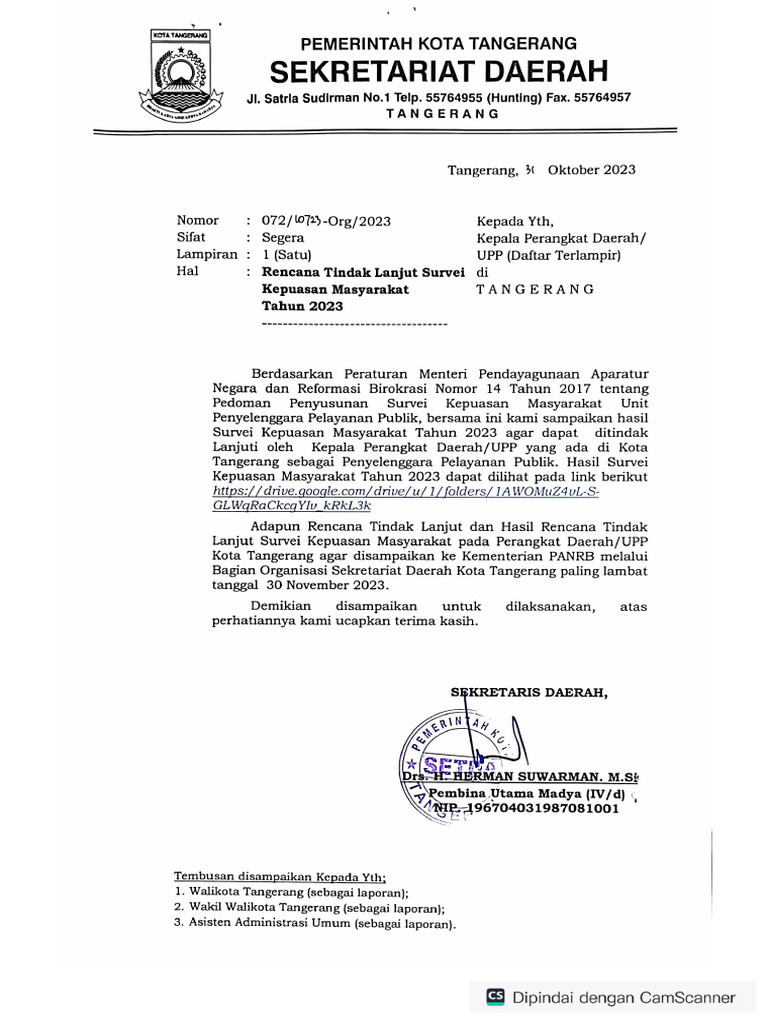 Surat RTL SKM 2023 | PDF