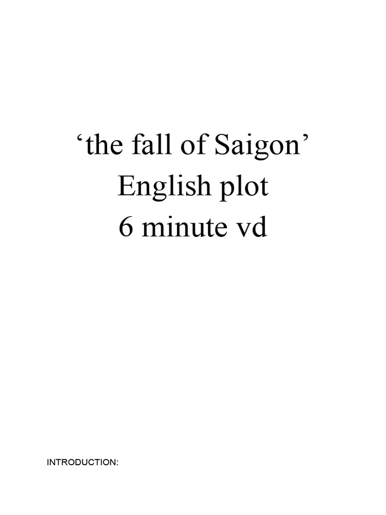 The Fall of Saigon | PDF | Ho Chi Minh City | Indochina Wars