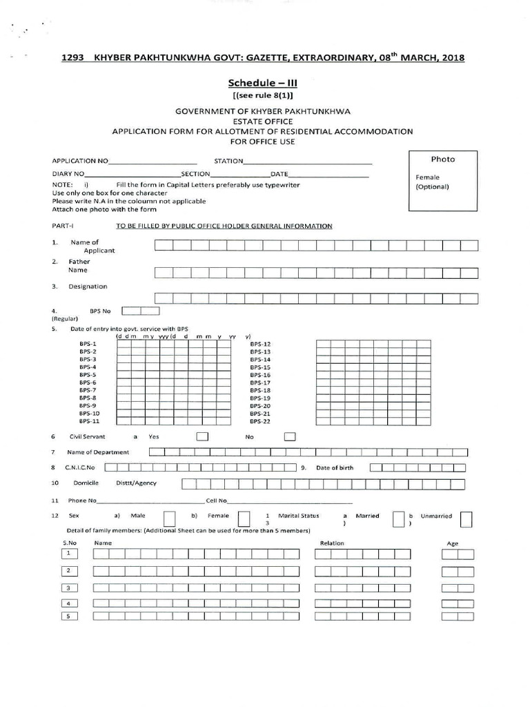 Application Form For Allotment of Residential Home 231201 153412 | PDF ...