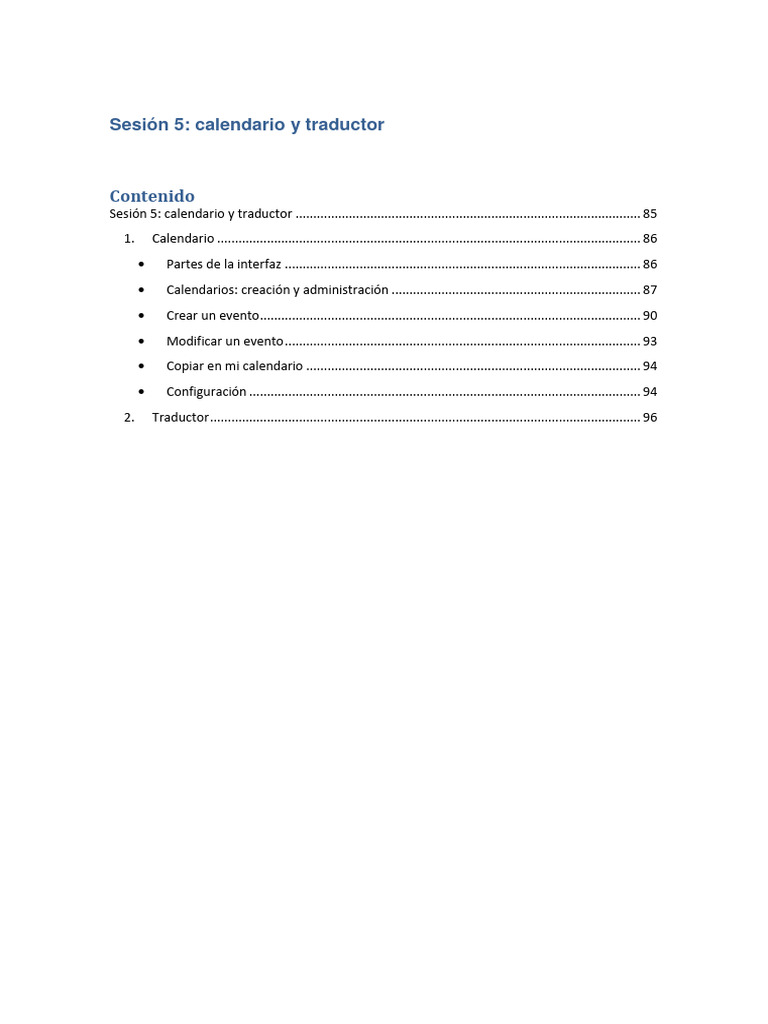 Sesion 5 Calendario-Y-Traductor | PDF | Traducciones | Calendario