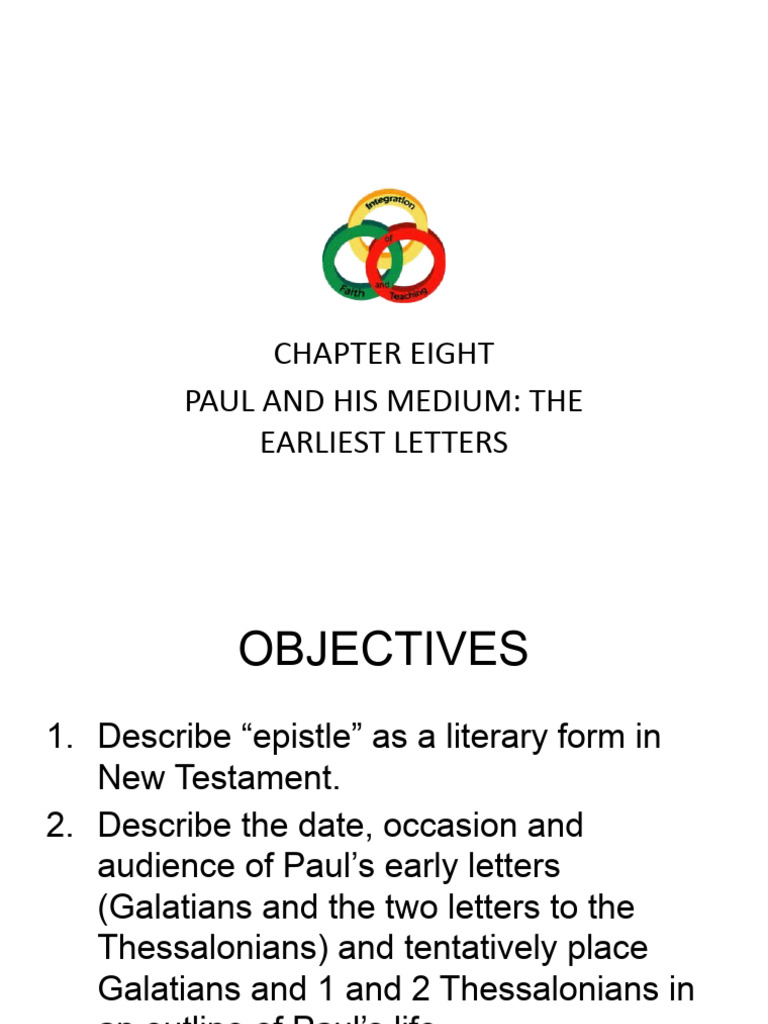 2015-Chapter Eight-Pauls Earliest Letters | PDF | Paul The Apostle ...