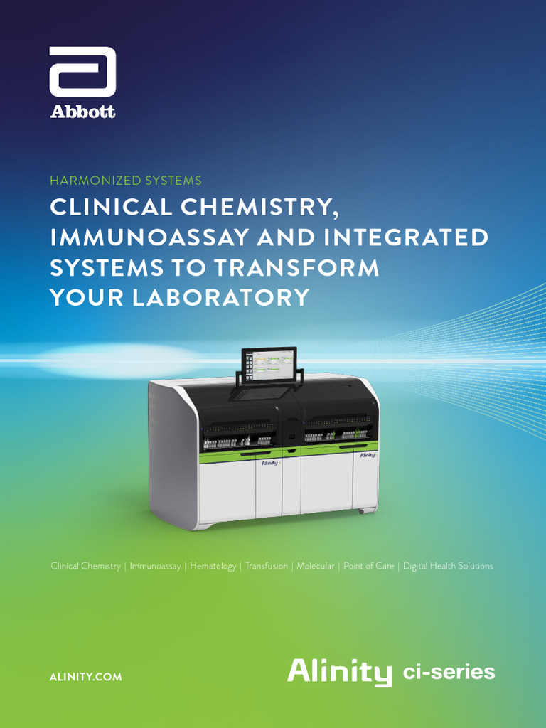 Clinical Chemistry, Immunoassay and Integrated Systems To Transform Your Laboratory | PDF ...