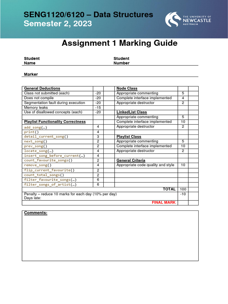 Assignment1 S2 2023-Marking | PDF | Computers