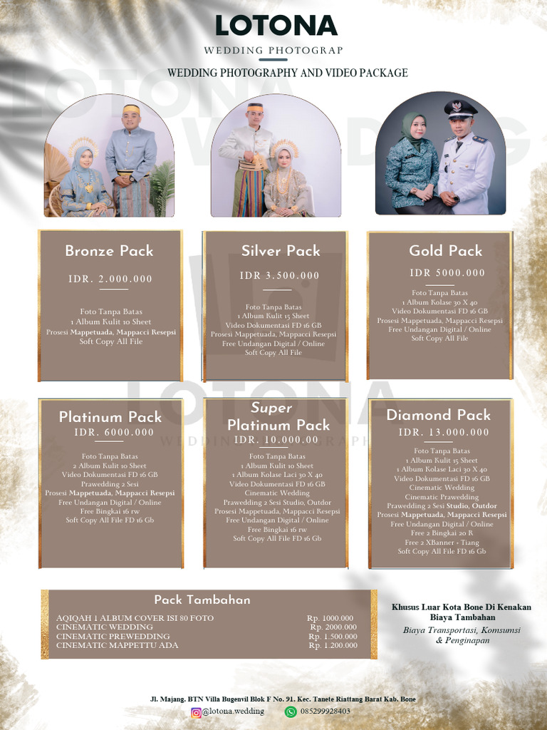 Wedding Photography Package Prices | PDF