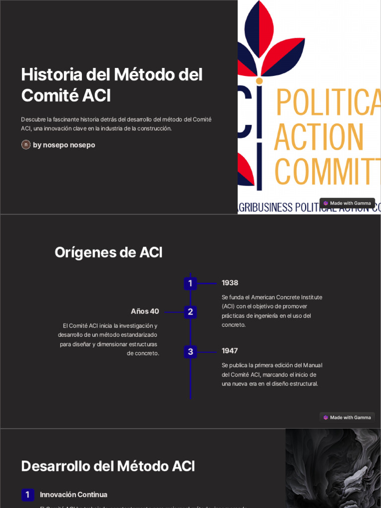 Historia Del Metodo Del Comite ACI | PDF | Hormigón | Ingeniería