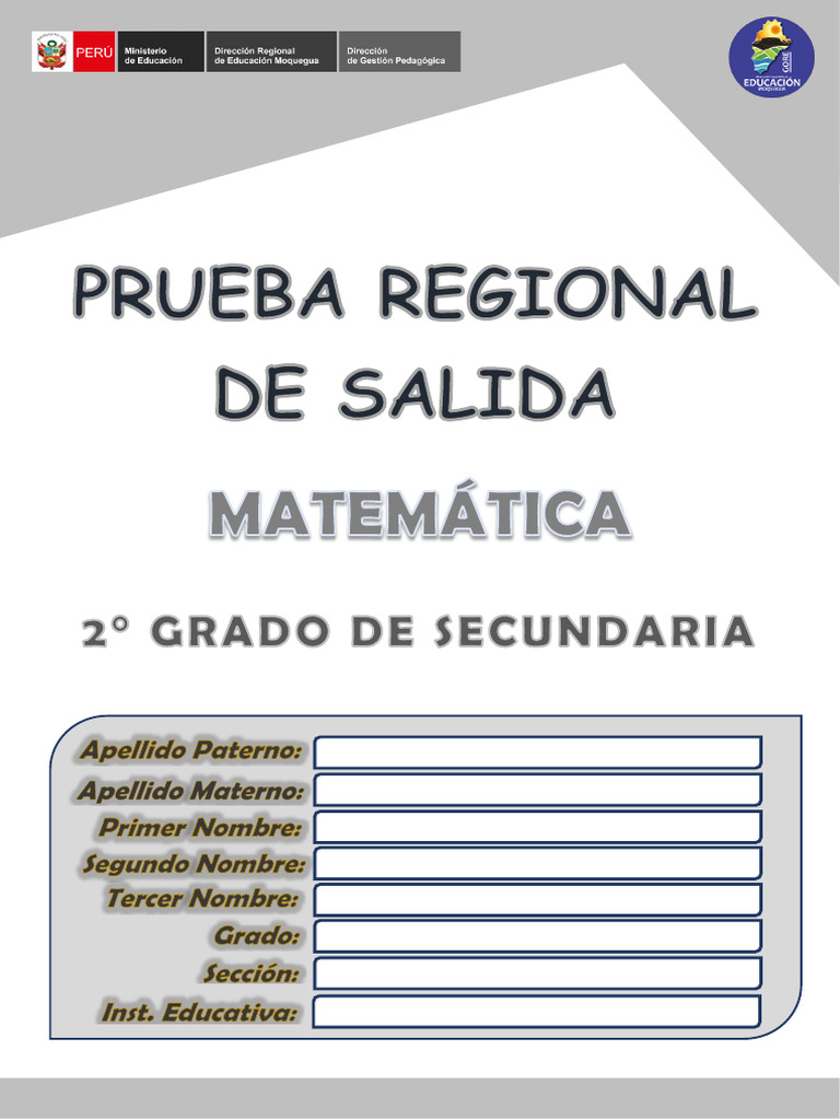 Segundo Secundaria Matematica Salida | PDF