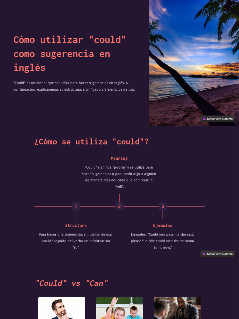 Uso de "Could" para Sugerencias en Inglés | PDF | Lingüística