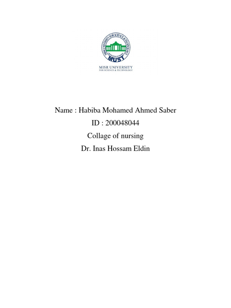 Ocd Assaiment - Habiba Mohamed Ahmed Saber - 200048044 - DR Inas Hossam | PDF | Obsessive ...