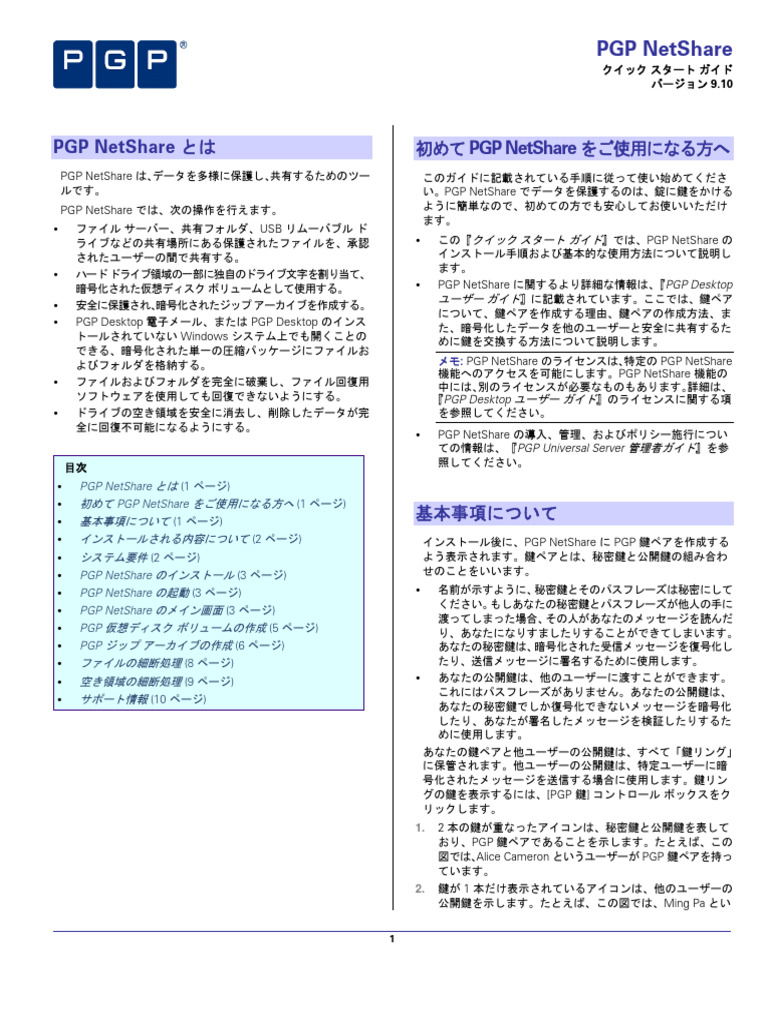 PGPNetShareQSG JPN | PDF