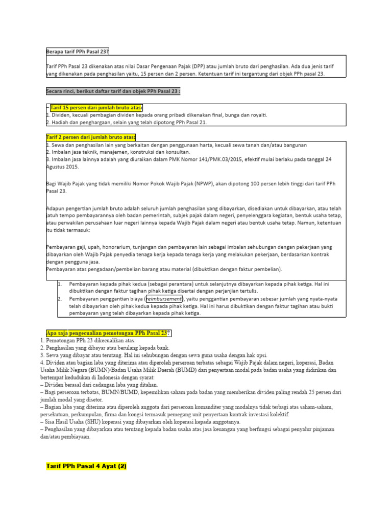 Regulasi PPH 23,4 | PDF
