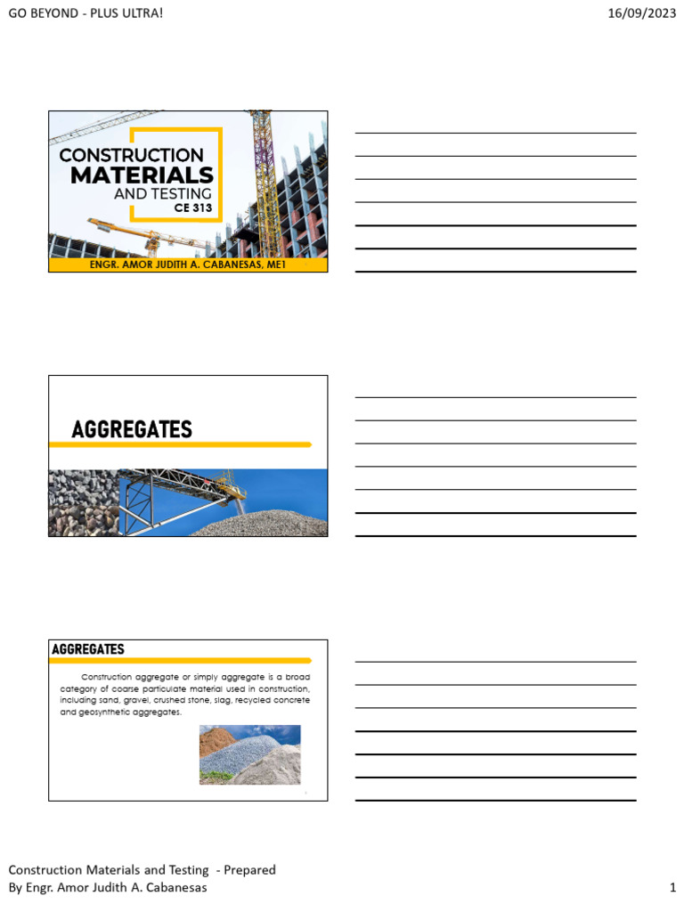CMT Unit 3 1 | PDF | Construction Aggregate | Particle Size Distribution