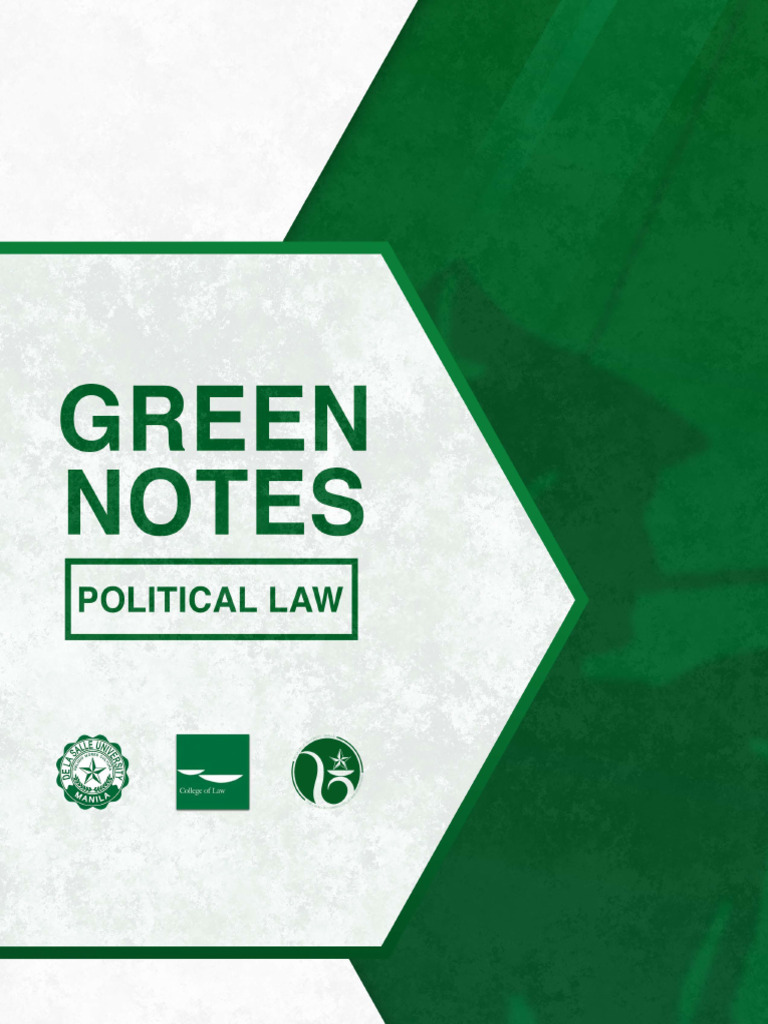 Political Law Green Notes 2020 2021 | PDF | Eminent Domain | Police ...