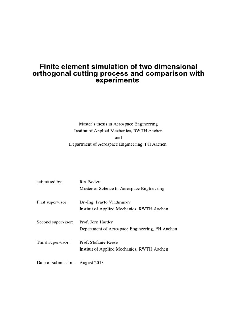 Master Thesis | PDF | Continuum Mechanics | Finite Element Method