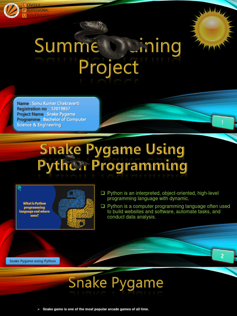 Snakepygame 221107165718 51c4e9d2 | PDF | Games & Activities | Computers