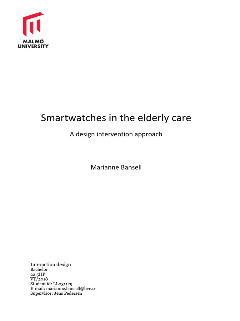 FULLTEXT01 | PDF | Smartwatch | Android (Operating System)