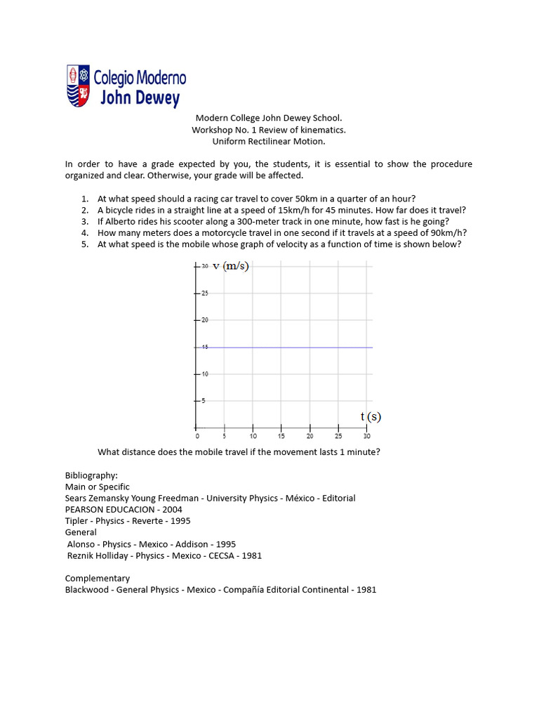 Uniform Rectilinear Motion. | PDF