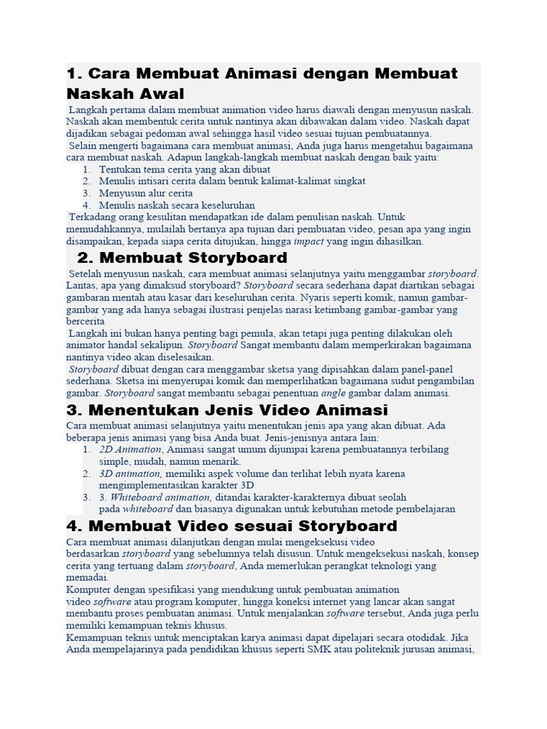 Contoh Animasi | PDF | Game & Aktivitas | Seni