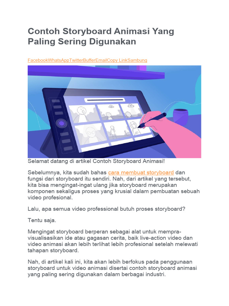 Contoh Storyboard | PDF