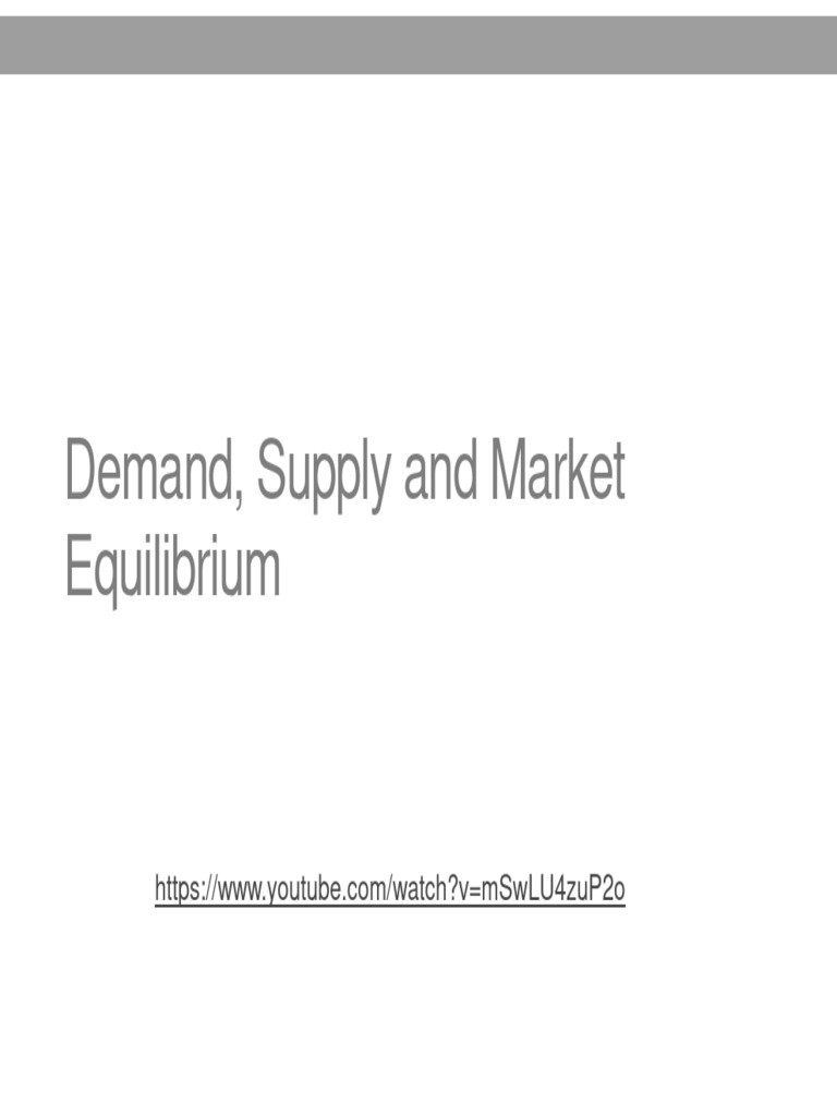 Demand Supply Market Equilibrium | PDF | Demand | Supply (Economics) Demand Supply Market Equilibrium | PDF | Demand | Supply (Economics)