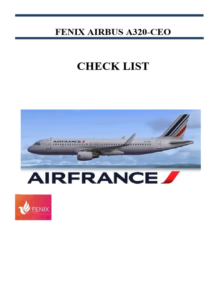 FENIX AIRBUS A320 FSCrew CHECKLIST | PDF | Cockpit | Runway
