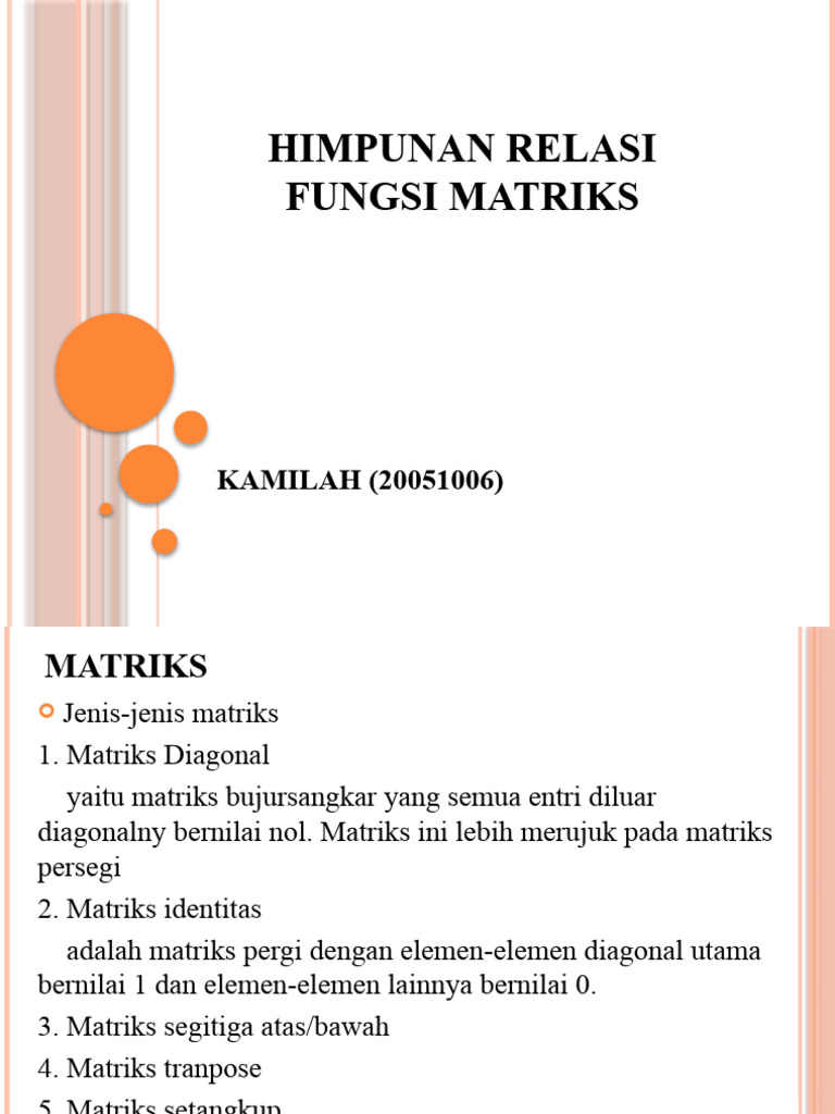 Jenis-Jenis Relasi dan Matriks | PDF | Metode & Bahan Ajar