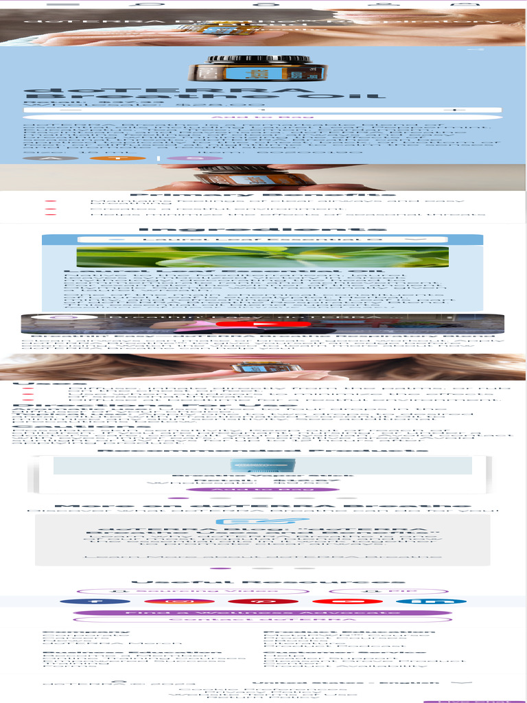 doTERRA Breathe Oil dōTERRA Essential Oils | PDF | Breathing ...