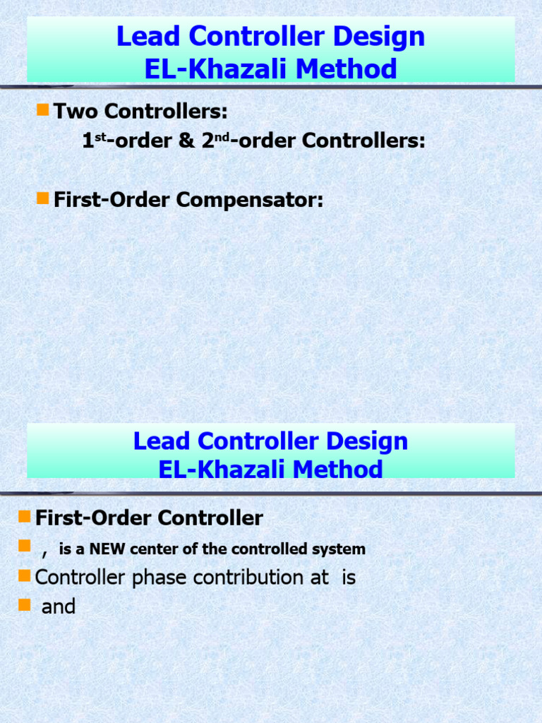 9 El-Khazali Lead Controller Design | PDF | Computer Engineering | Electronic Circuits