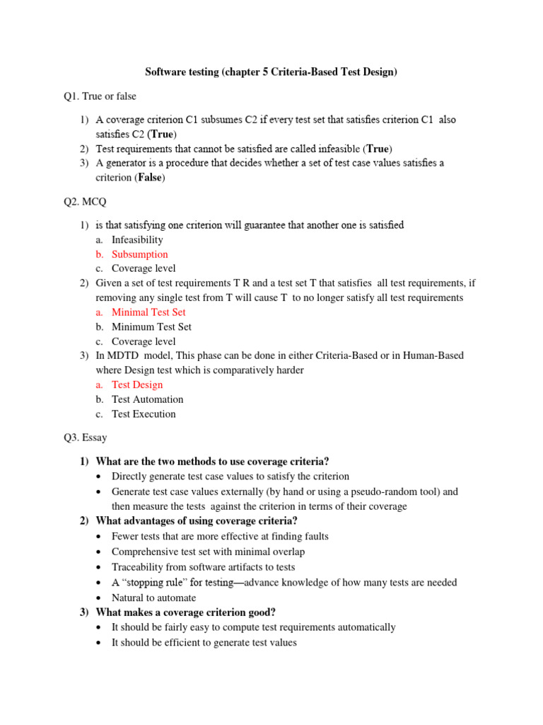 5 CH 5 Testing Questions | PDF