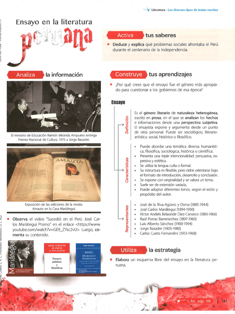 058 - Pág. 141 - Unidad8 - ENSAYO en La Literatura Peruana | PDF