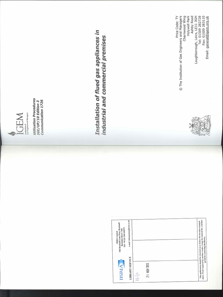 IGE - UP - 10 Installation of Flued Gas Appliances in Industrial and ...