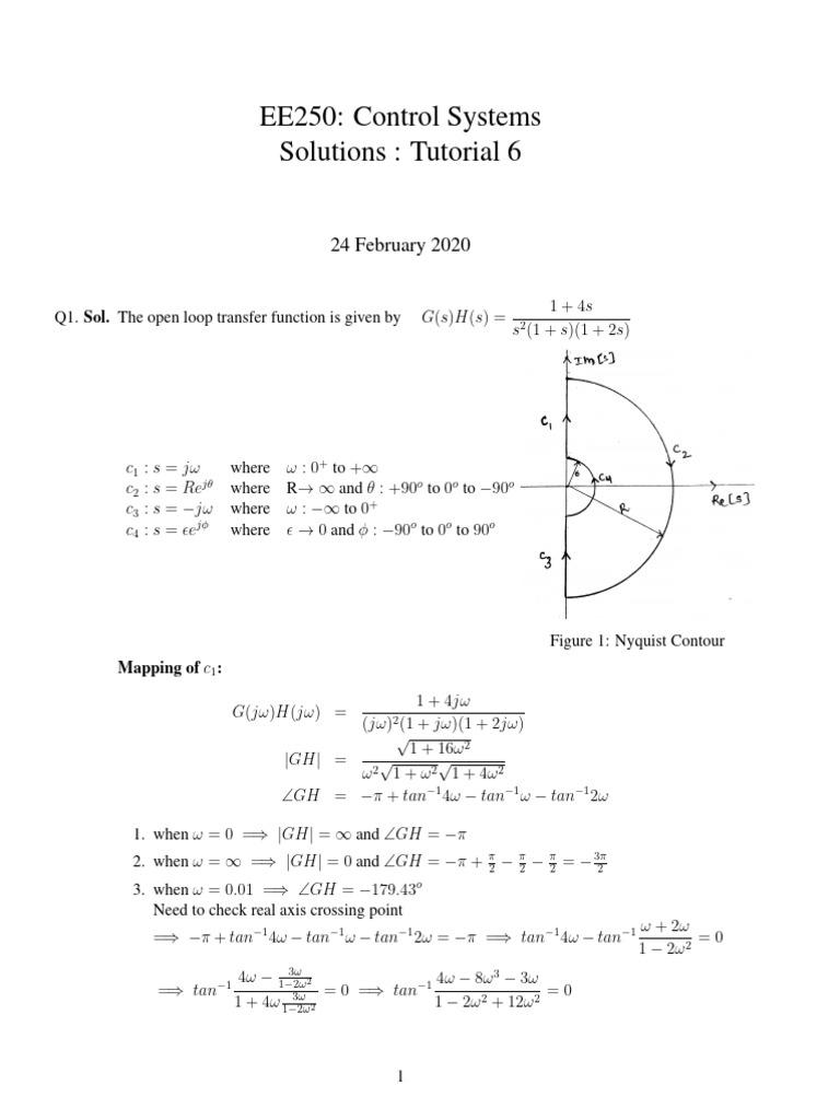 Tutorial6 Sol | PDF | Systems Theory | Mathematical Objects