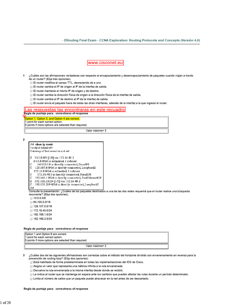 Examen Final C Ccna 2 | PDF | Enrutador (Computación) | Protocolos de ... Examen Final C Ccna 2 | PDF | Enrutador (Computación) | Protocolos de ...