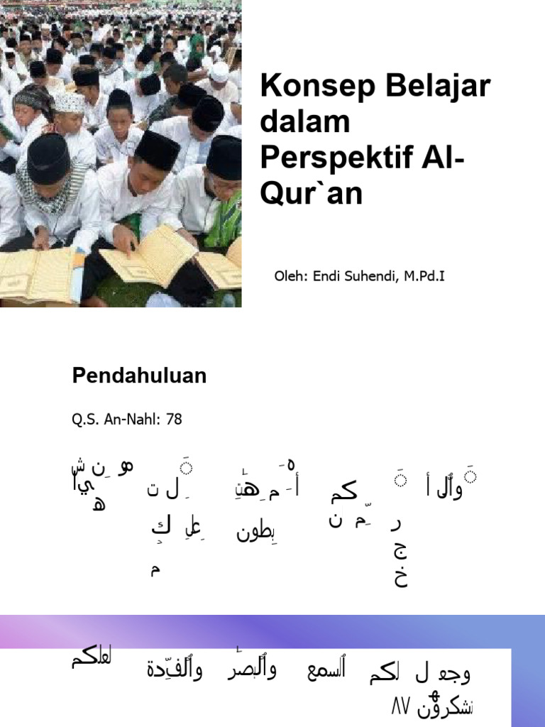 Konsep Belajar Dalam Perspektif Al-Quran - 2 | PDF