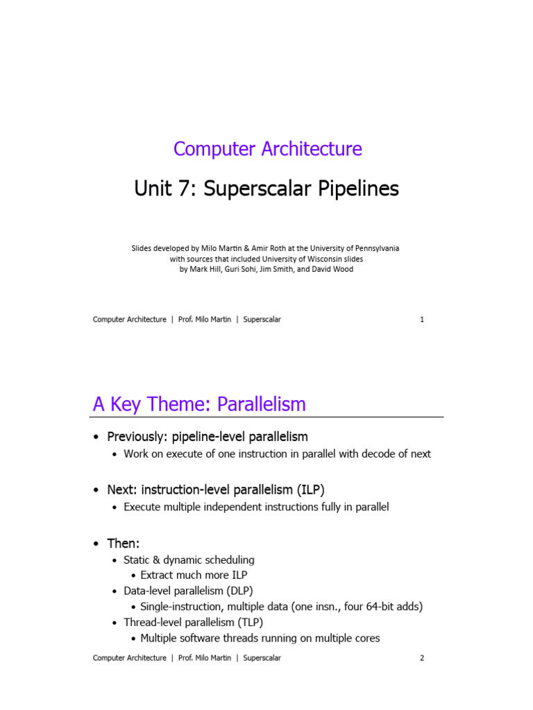 07 Superscalar | PDF | Central Processing Unit | Parallel Computing
